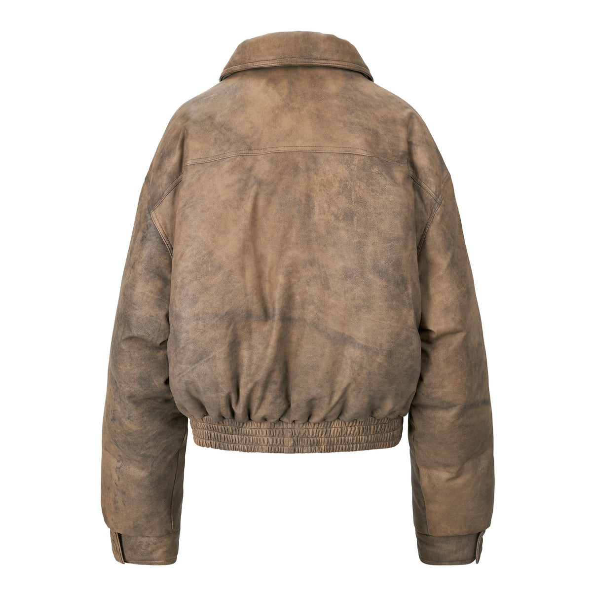Stone Washed Leather Down Jacket – Who Made Those